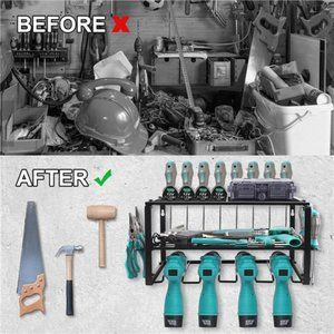 Wall Decor | Power Tool Organizer 3 Layers Drill Holder Wall Mount ...